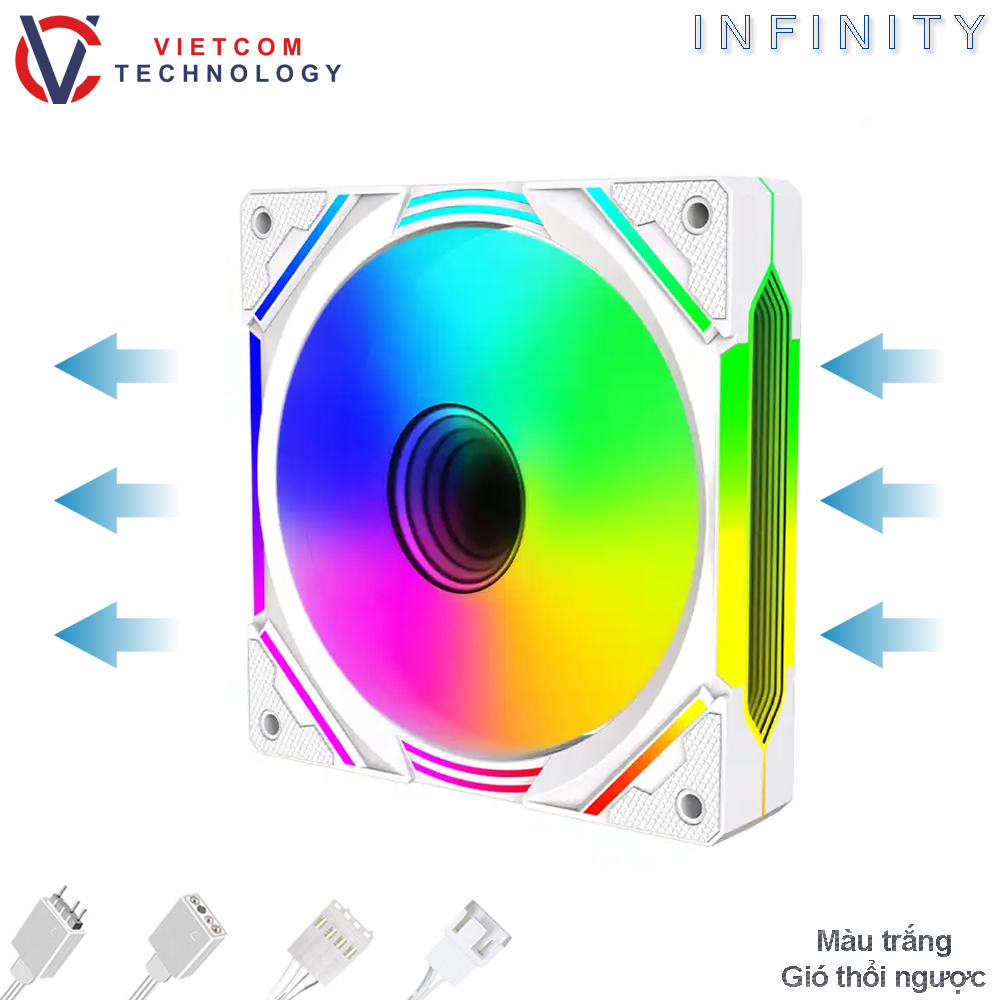 Quạt tản nhiệt, Fan Led ARGB vô cực LC-10, LC-20, LC-30 - Phiên bản gió ...