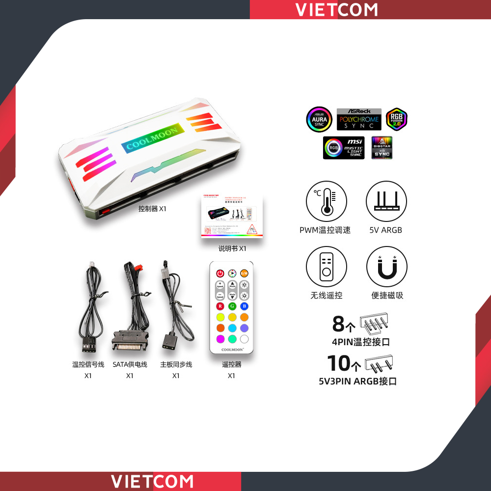 Quạt tản nhiệt, Fan Led ARGB vô cực LC-10, LC-20, LC-30 - Phiên bản gió ...