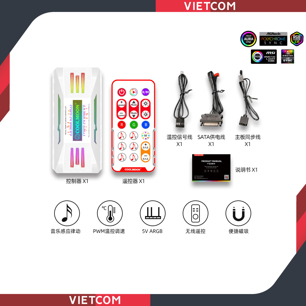 Quạt tản nhiệt, Fan Led ARGB vô cực LC-10, LC-20, LC-30 - Phiên bản gió ...