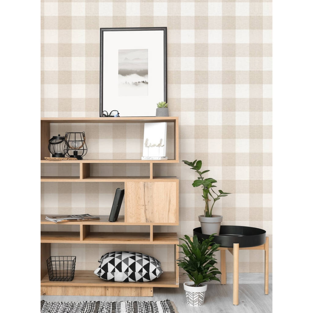 Decal kẻ sọc caro vintage đơn giản trang trí nhà cửa, phòng ngủ ...