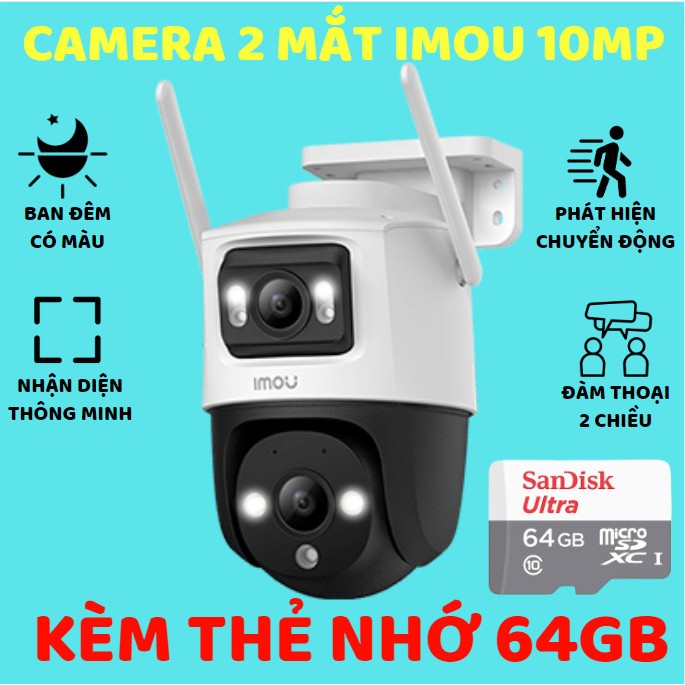 Camera 2 Mắt Kép Ngoài Trời iMOU Cruiser Dual 6MP/10MP IPC-S7XP-10M0WED ...