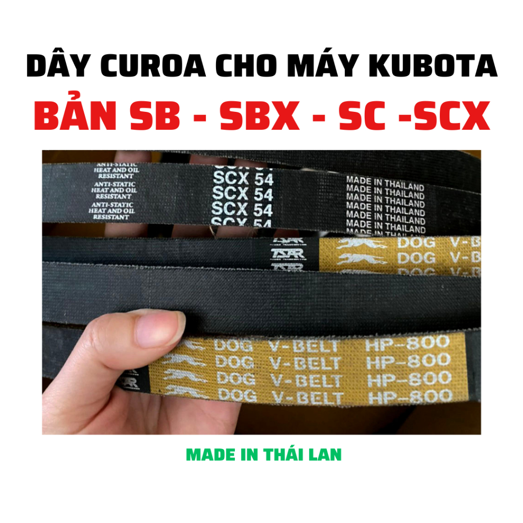 Dây curoa DOG V-BELT và MITSUBA dùng cho máy gặt đập liên hợp KUBOTA (SB, SBX, SC, SCX) | Shopee ...