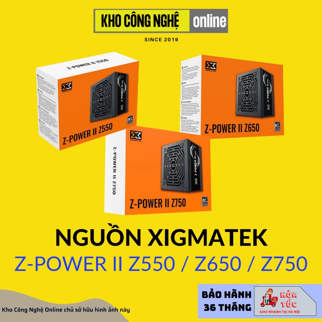 Nguồn máy tính XIGMATEK Z-POWER II Z550 / Z650 / Z750 (Hàng Chính Hãng ...