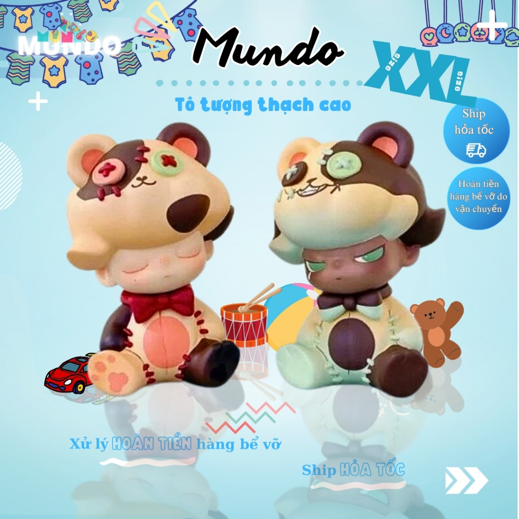 Tô Tượng Thạch Cao SIZE XXL 071 Dimoo Teddy ,Tượng Thạch Cao Art Toy ...
