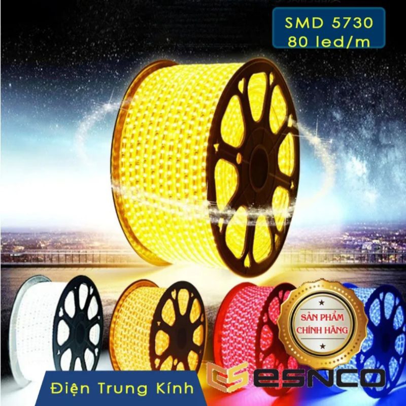 LED DÂY 220V 5730 80 led / m 2 hàng bóng chéo cuộn 100m chống nước ...