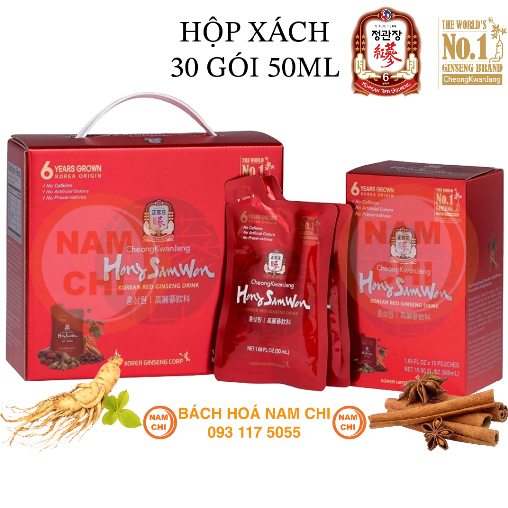 [XÁCH ĐỎ 30 GÓI] [HÀNG MỸ] Hồng Sâm Nước HONG SAM WON Cheong Kwan Jang ...