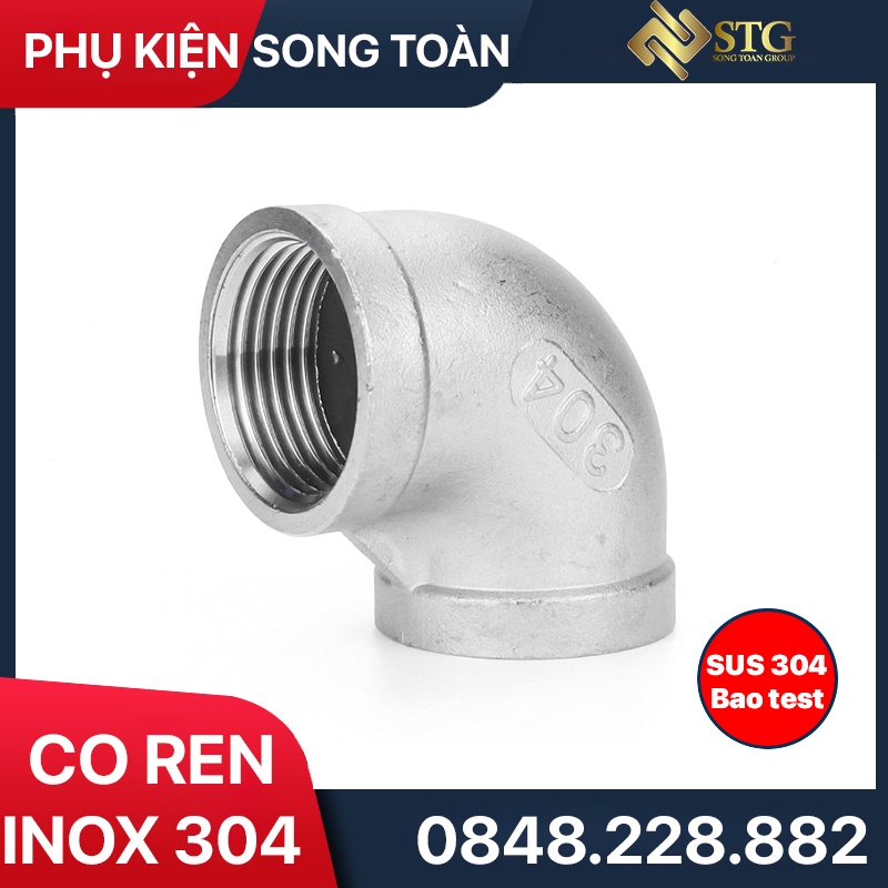 Co Ren Trong Inox 304, Cút Ren Trong Inox 304 13 17 21 27 34 42 49 60 ...