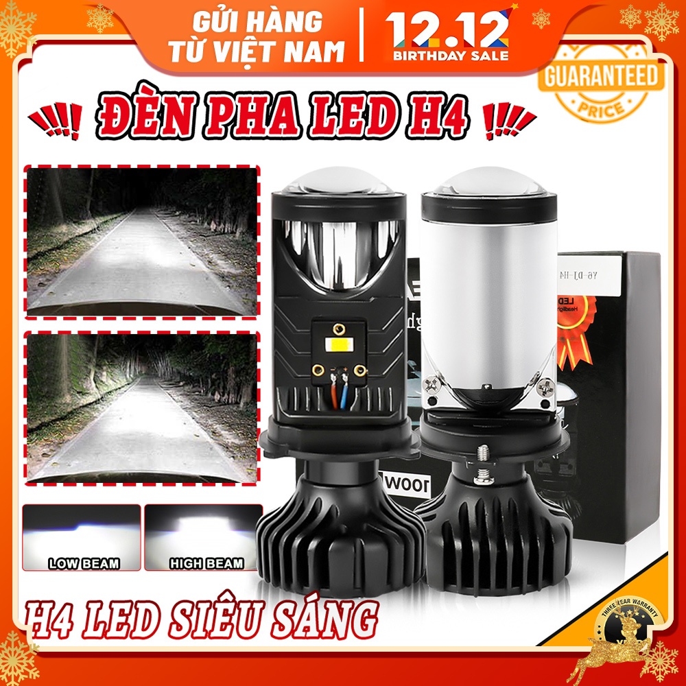 Đèn Pha LED Bi Cầu Mini H4 T9 Nâng cấp Y12 12V 24V Ô tô và xe máy dùng đèn chiếu sáng trước đèn ...