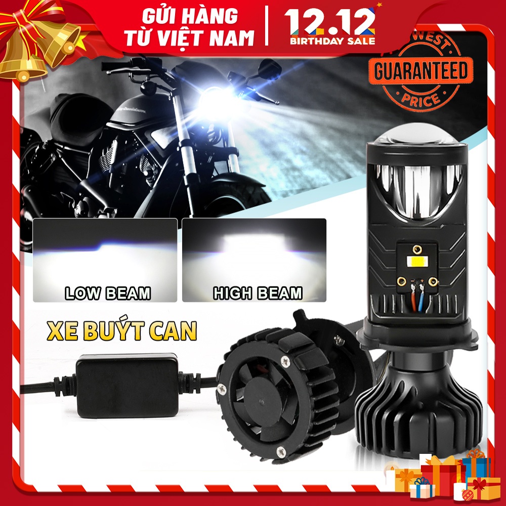 Đèn Pha Led Bi Cầu Mini H4 Y6 Nâng Cấp Lên Y6D Cắt Sáng Chống Chói H4 ...