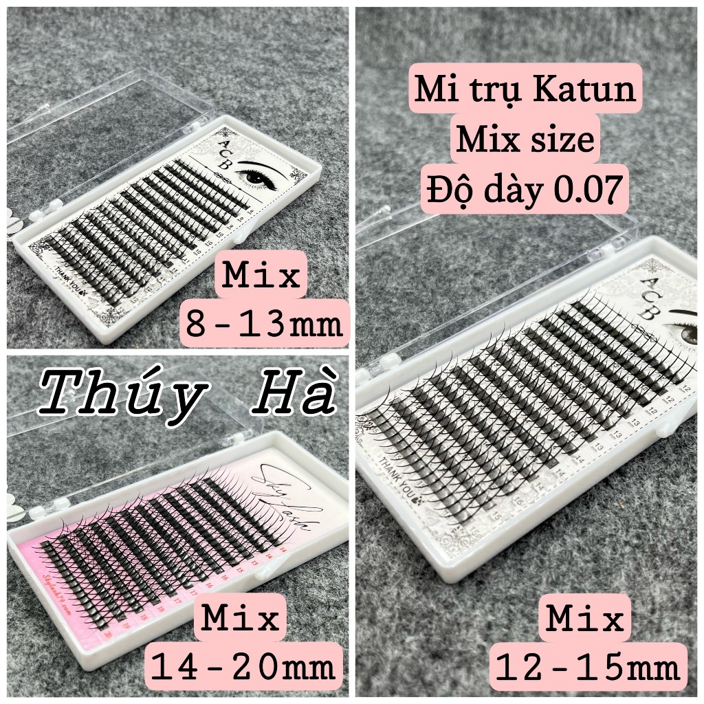 mi trụ katun dày 0.07 mix (8-13)-(12-15)-(14-20) mm cong C -CC-D_mi trụ ...