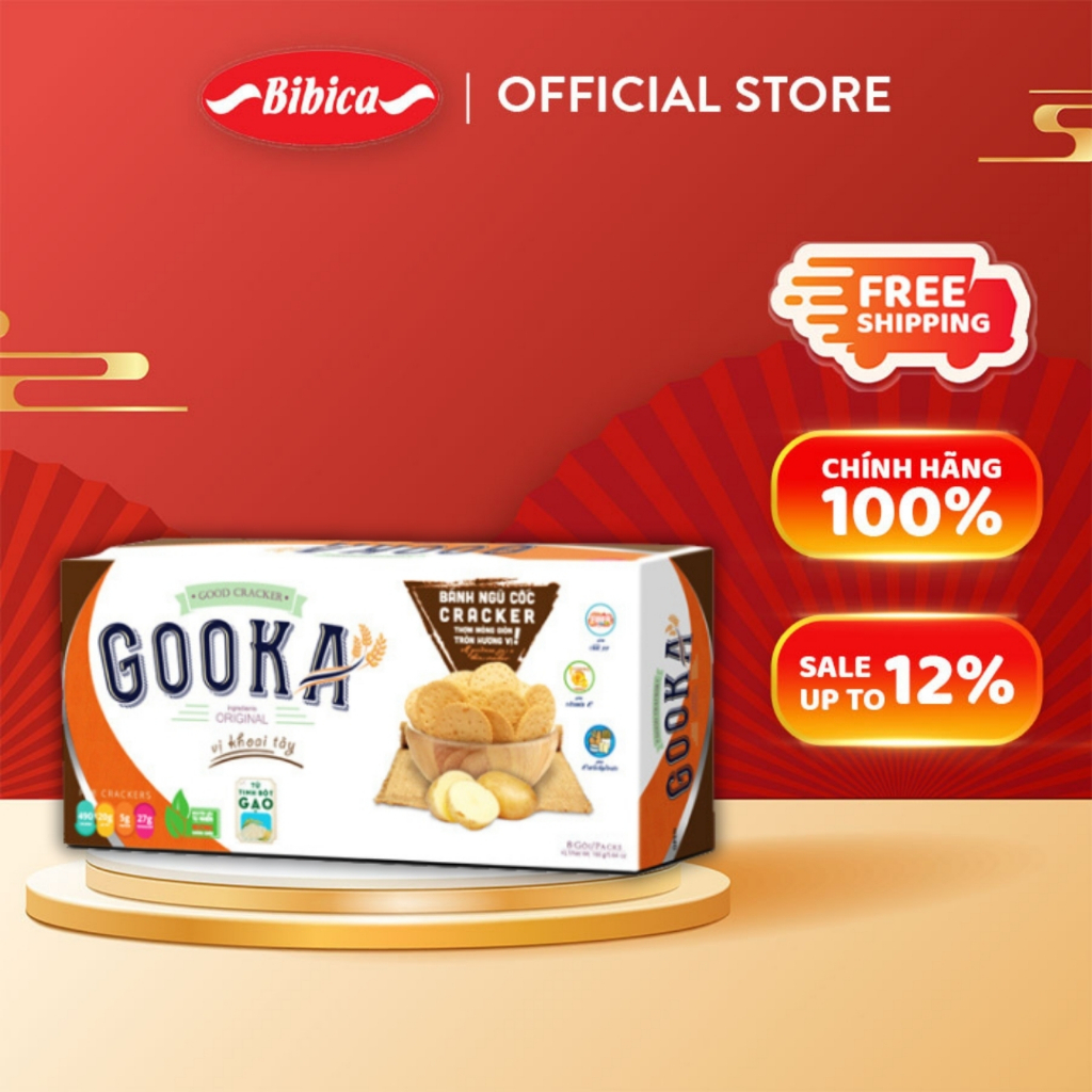Bánh Gooka Cracker Ngũ Cốc Khoai Tây Bibica 160g | Shopee Việt Nam