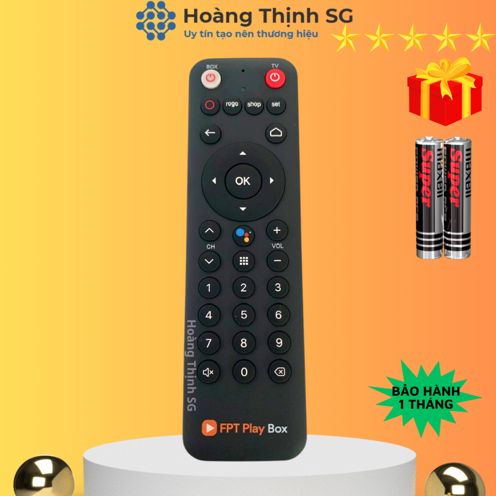 Remote điều khiển tivi FPT Play Box Mã 01, điều khiển đầu box FPT Play ...