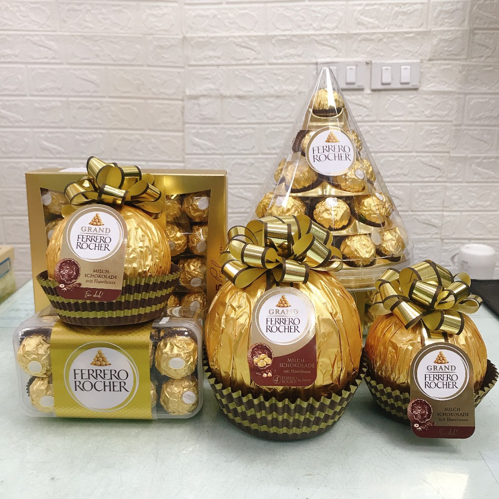 [IB shop hỏi date] Socola Ferrero Rocher Quả cầu, hộp 16 viên 200g, 24 viên 300gr Hàng Ý ...