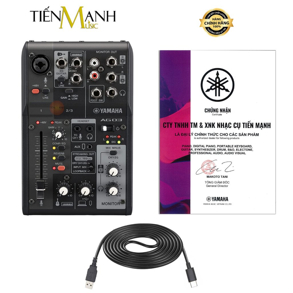 [Chính Hãng] Yamaha AG03 MKII Soundcard Kiêm Bàn Trộn Mixer Audio ...