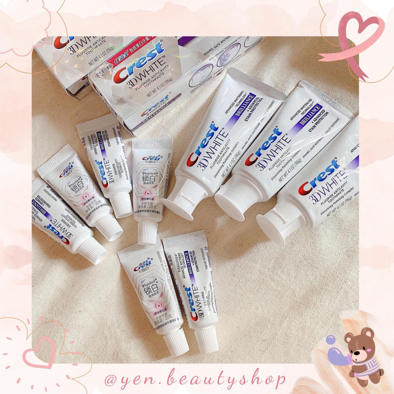[HÀNG SẴN] Set kem đánh răng Crest 3D White Brilliance trắng răng 116g + 6 tuýp nhỏ | Shopee ...