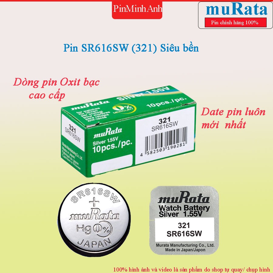 Pin đồng hồ Sony muRATA 321 SR616SW - pin sony muRATA 616 chính hãng ...