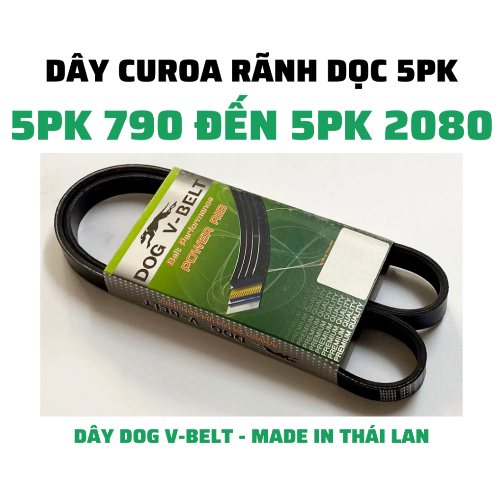 Dây curoa rãnh dọc 5PK dùng cho ô tô từ 5PK 790 đến 5PK 2080 thương ...