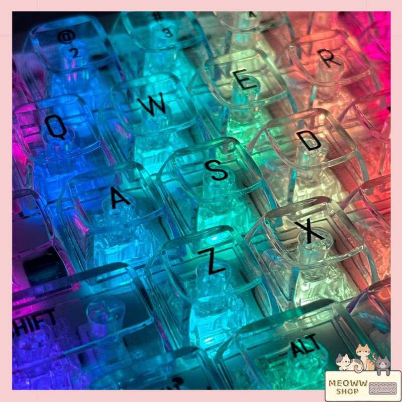 Keycap trong suốt Crystal xuyên led siêu đẹp dùng thay thế keycap bàn ...