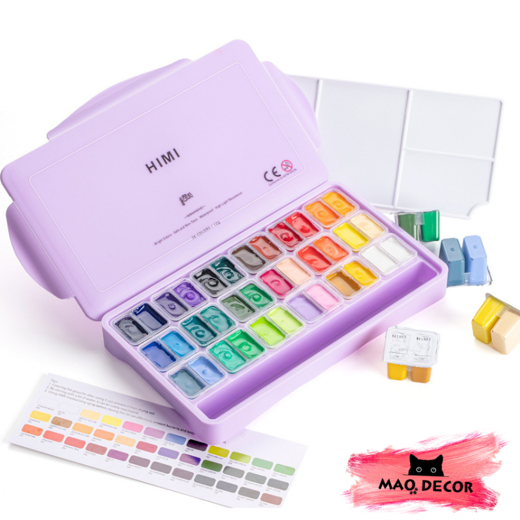 Mao Hỏa Tốc - Màu Gouache HIMI Twin Split Cup 36/48 Màu - Phiên Bản ...