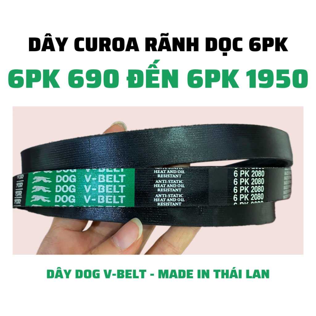 Dây curoa rãnh dọc 6PK dành cho ô tô từ 6PK 690 đến 6PK 1950 thương ...