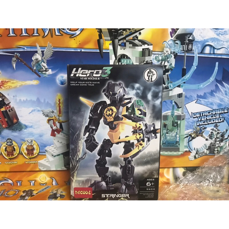 (Có sẵn) Decool Hero factory 3- Mô hình lắp ráp anh hùng Stringer ...
