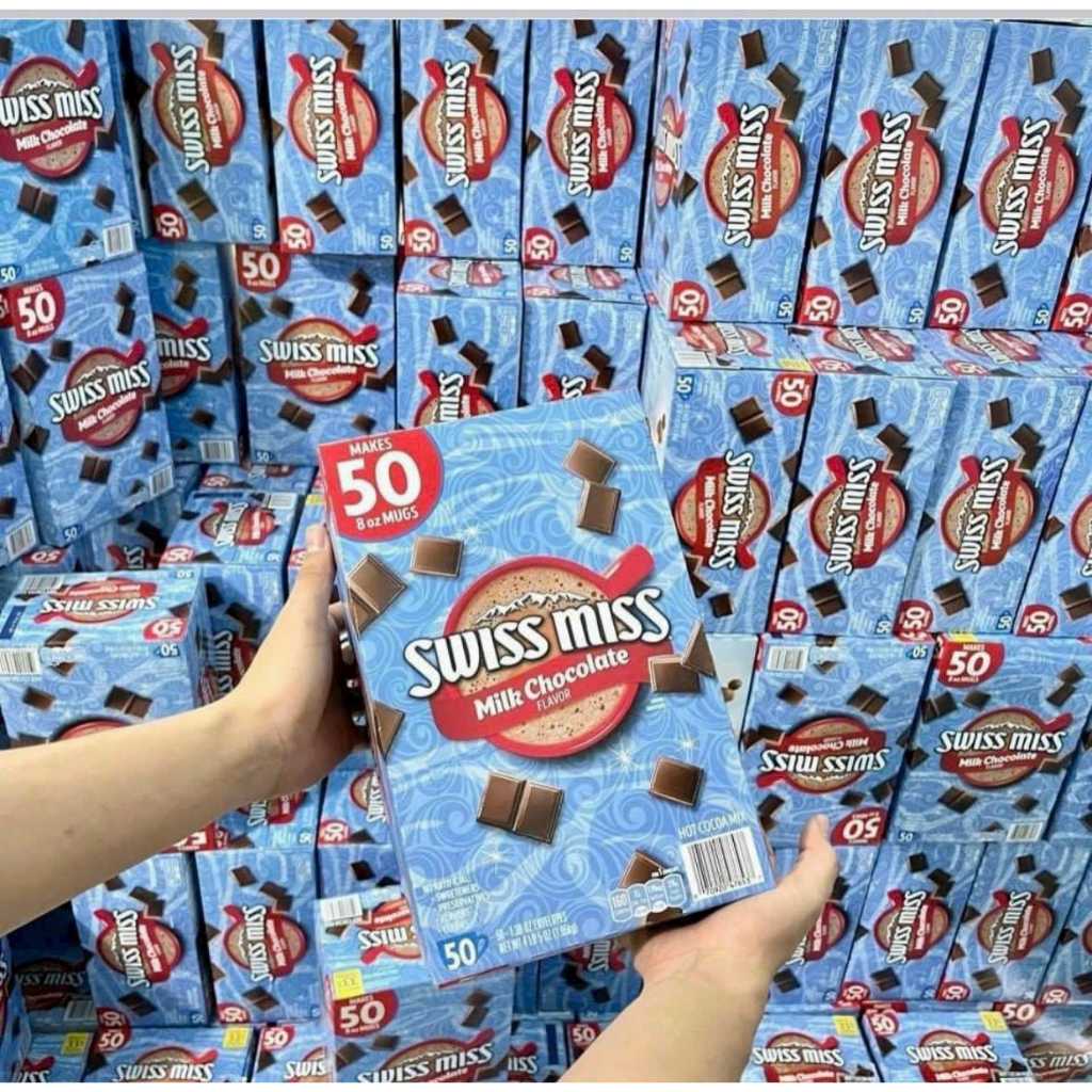 Bột Pha Nước Swiss Miss Milk Chocolate Mỹ (1.950g, 50 gói) (date 1/26) | Shopee Việt Nam