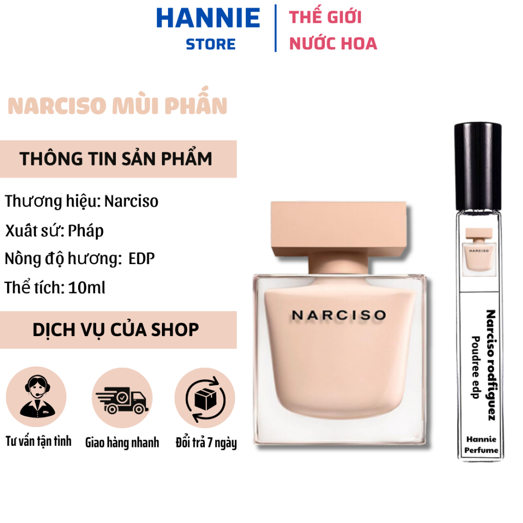 Nước hoa nữ Narciso hồng lùn chiết 10ml chính hãng thơm lâu - Dầu thơm ...