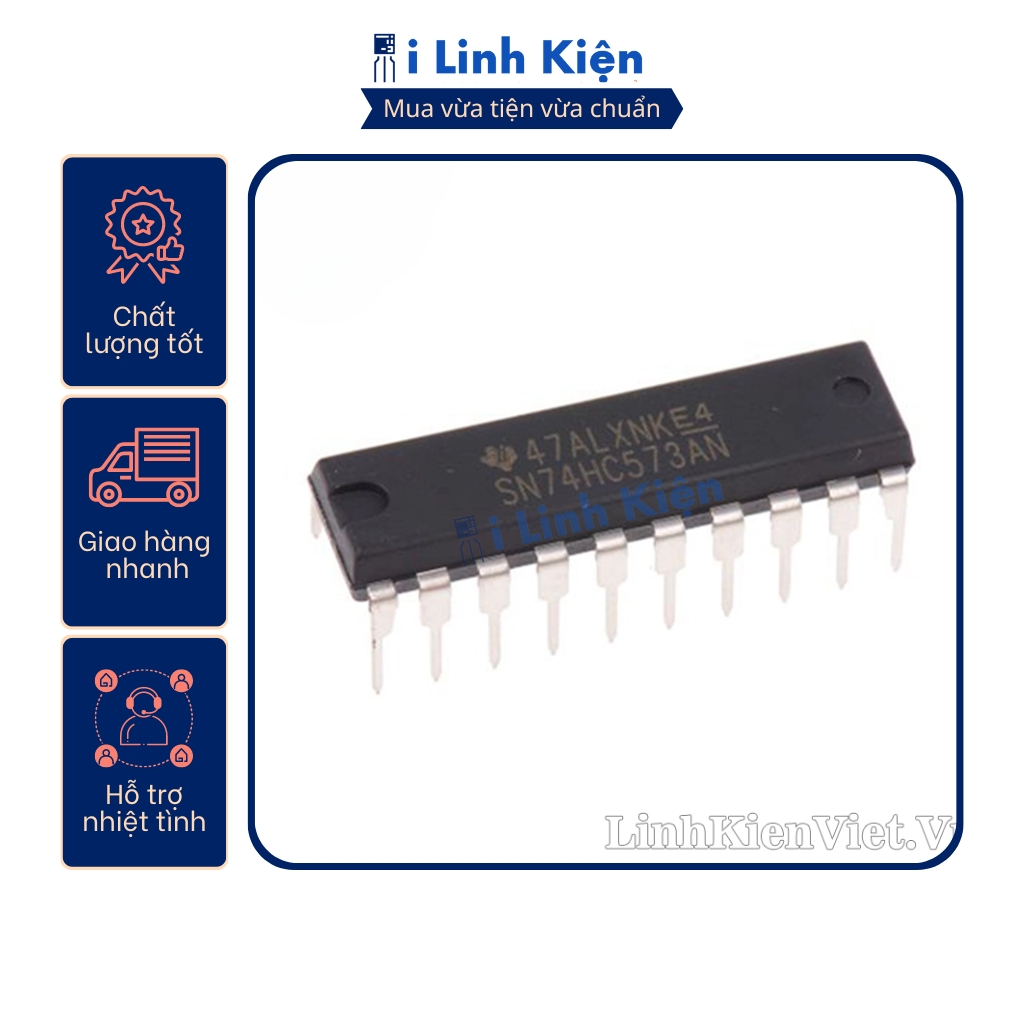 Ic chức năng 74HC573 SN74HC573AN DIP-20 chính hãng TI chất lượng ...