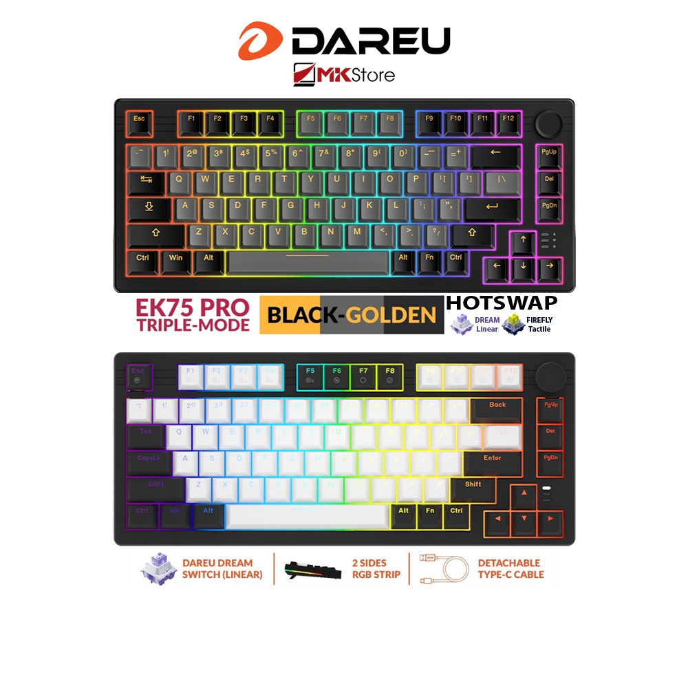 Bàn phím DAREU EK75 / EK75 PRO (Hotswap | Triple Mode | Gasket Mount ...