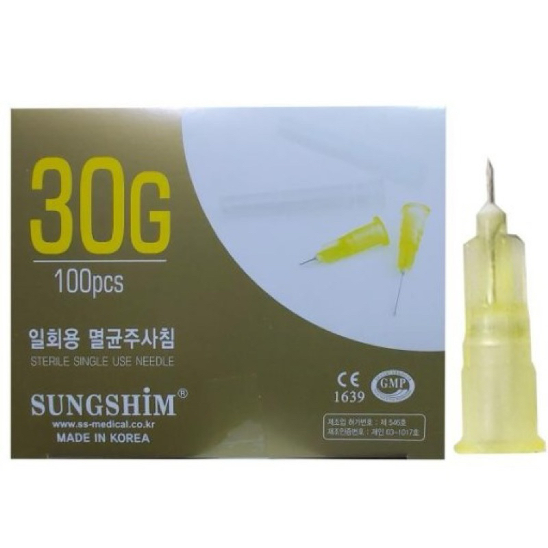 Needle mesotherapy 30G - Hộp 100 cây kim 30G 4mm Sungshim tiêm meso ...