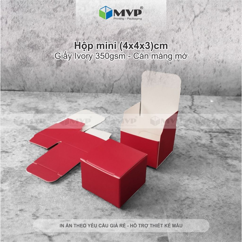 Hộp giấy mini màu đỏ đựng mỹ phẩm, hộp nước hoa chiết - hộp giấy đen ...