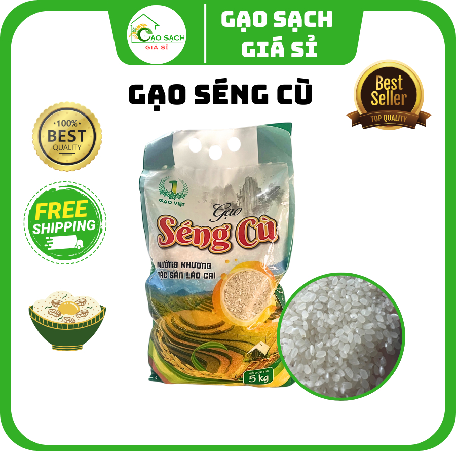 Gạo séng cù tròn mường khương bao 1kg 5kg 10kg loại 1 GẠO SẠCH GIÁ SỈ | Shopee Việt Nam