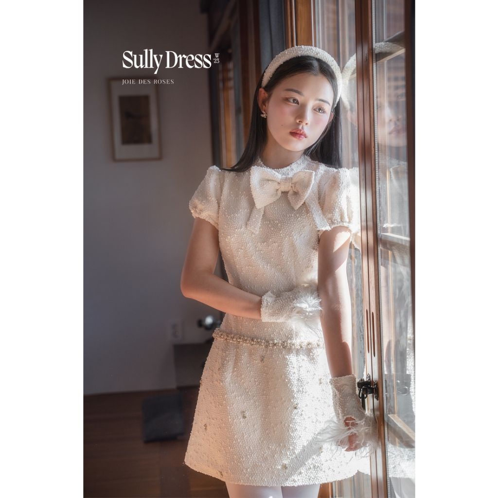 JOIE DES ROSES - Váy dạ tweed dệt kim sa Sully Dress | Shopee Việt Nam