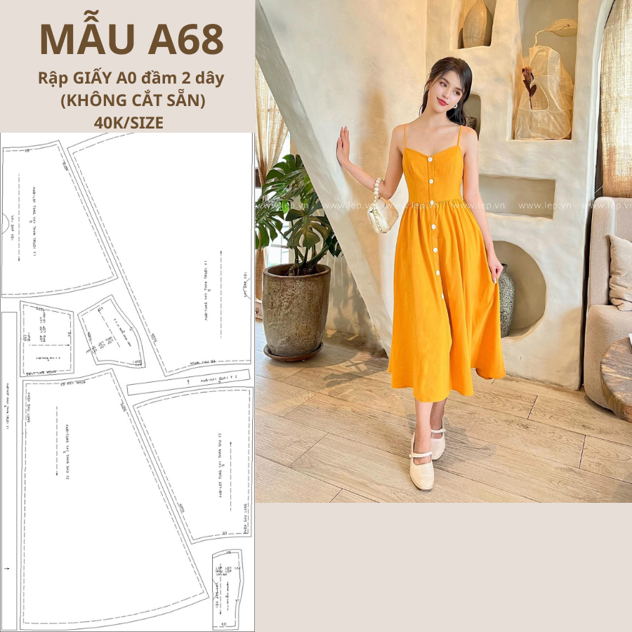 RẬp GiẤy A0 ĐẦm 2 DÂy MÃ A68 Shopee Việt Nam