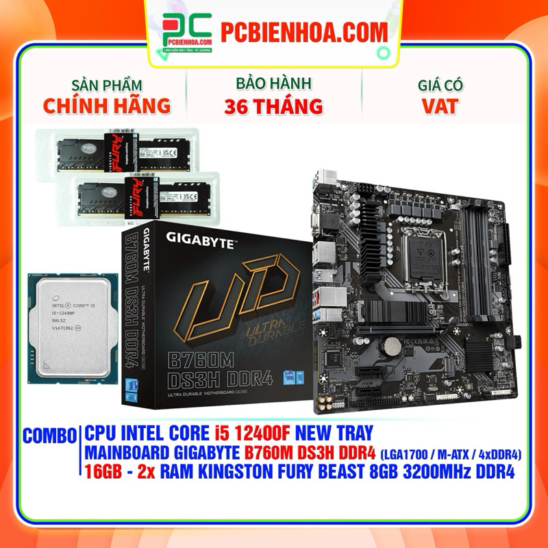 Combo máy tính I5 12400F+ B760M +16G- 36 tháng | Shopee Việt Nam