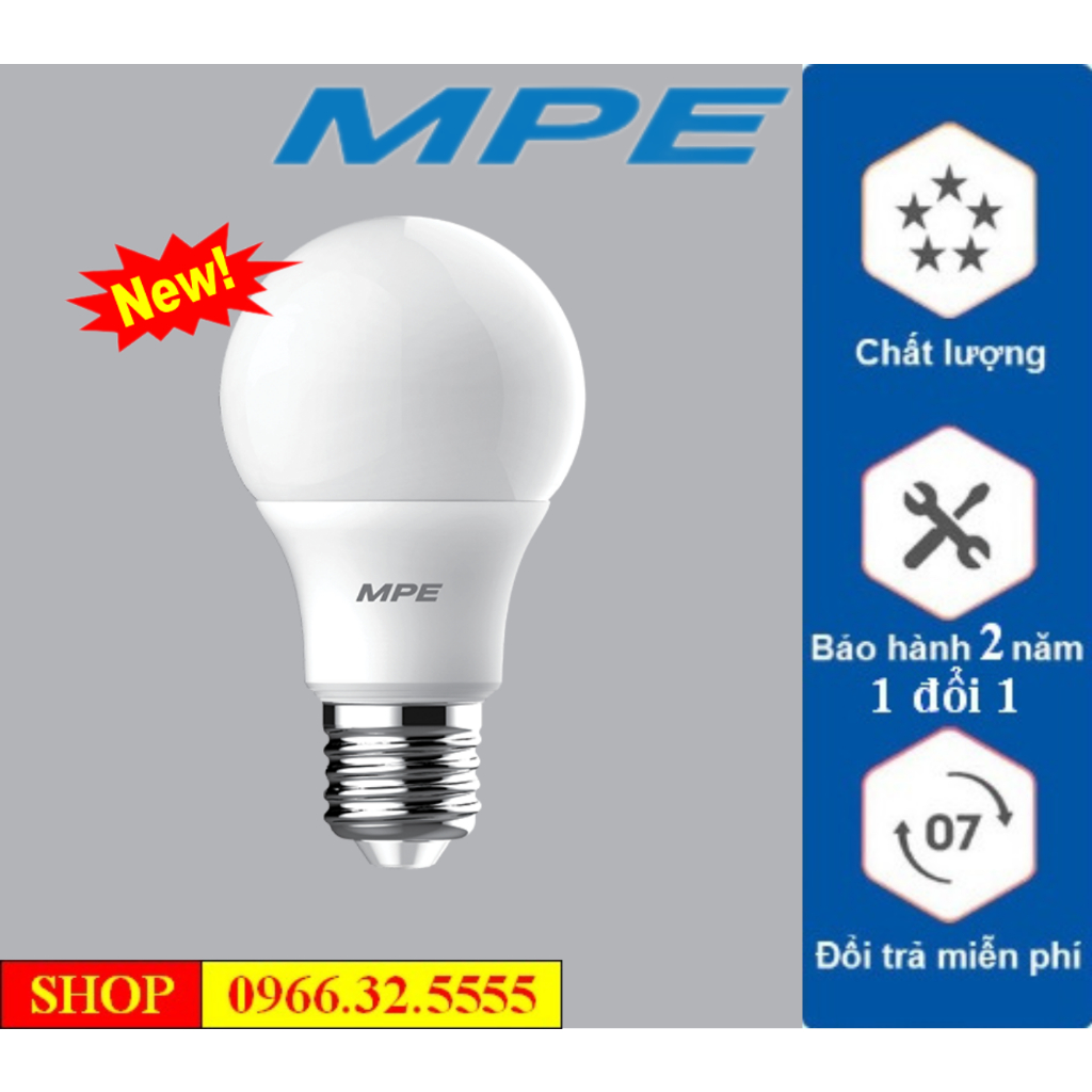 Đèn LED Bulb chính hãng MPE 3W - 15W | Shopee Việt Nam