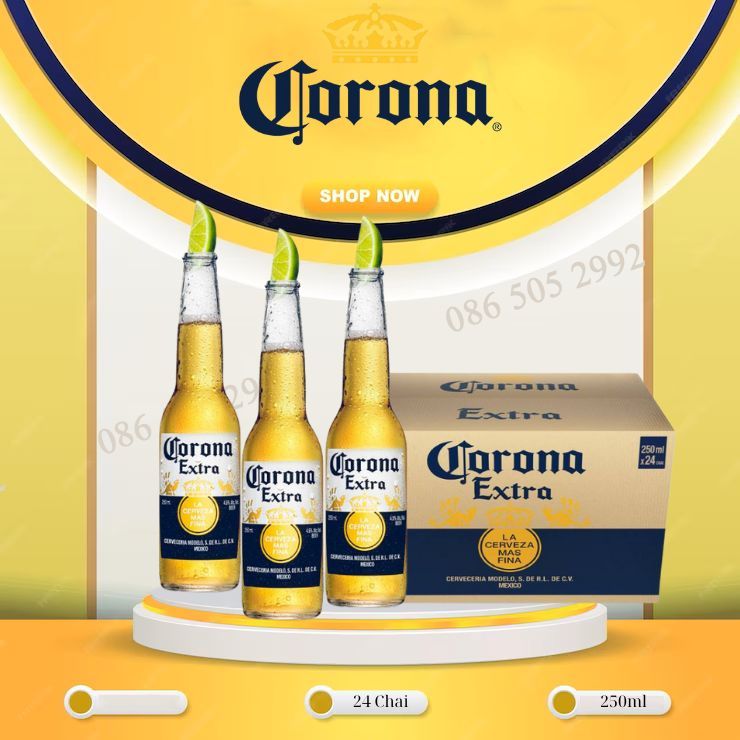 Bia Corona Extra nhập khẩu Mexico thùng 24 chai (250ml/chai) | Shopee ...