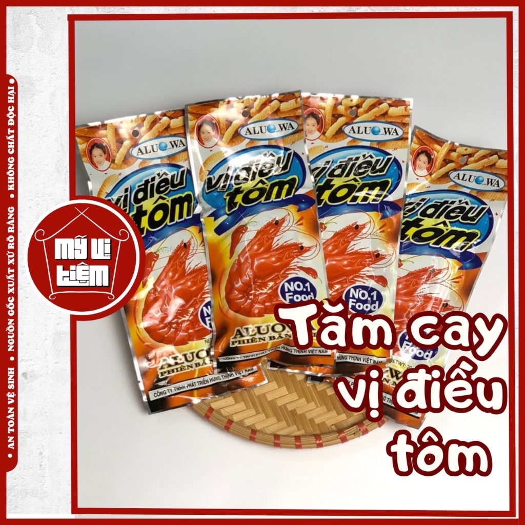 Tăm cay vị điều tôm, bim que cay đỏ Aluowa (gói 25g) - Mỹ Vị Tiệm ...