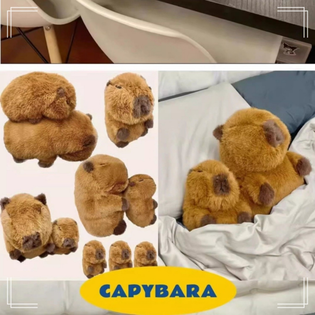 [SẴN] Gấu bông Capybara đeo balo rùa xanh dễ thương, thú nhồi bông đeo balo cho bé {quà tặng dây ...