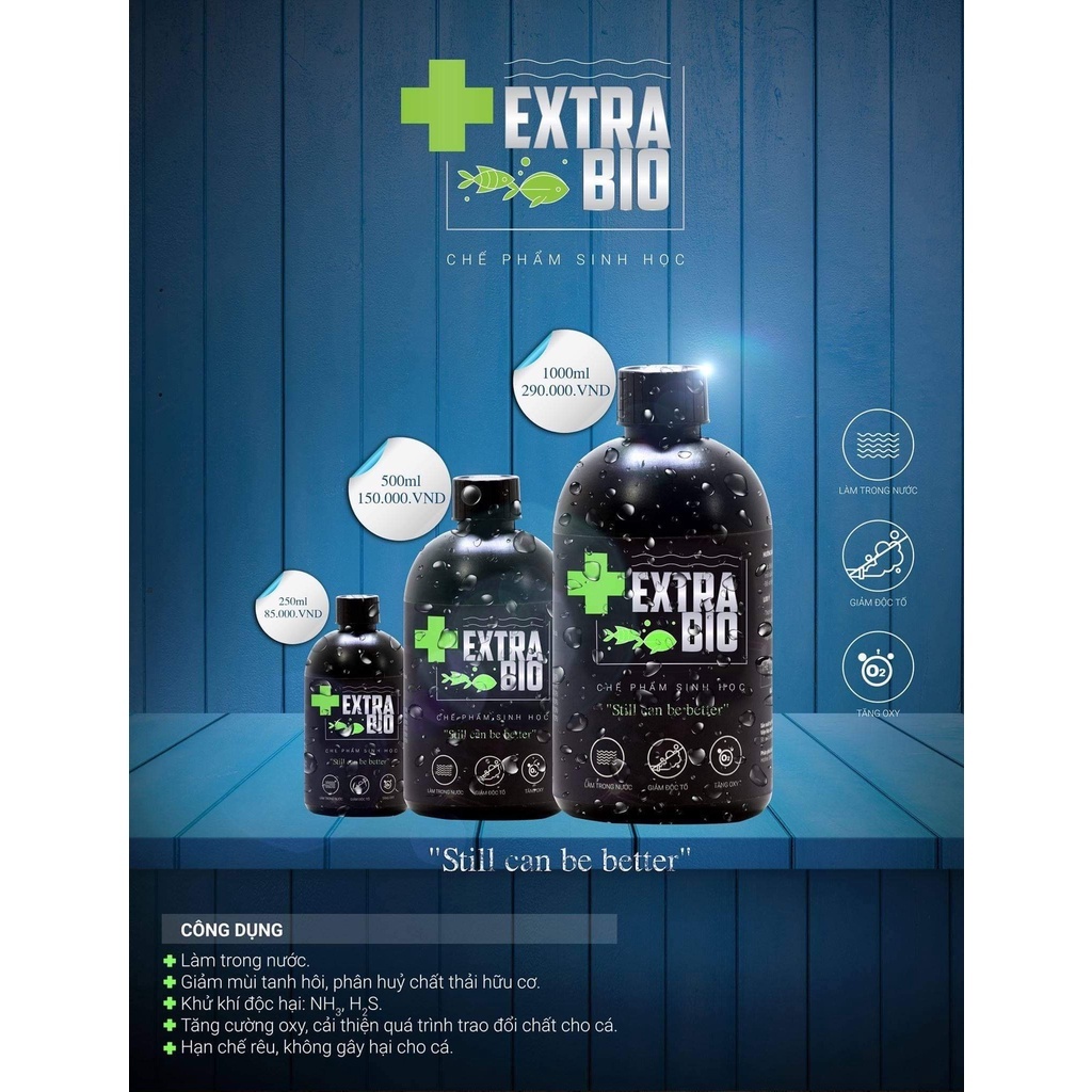 Vi sinh Extra Bio làm trong nước bể cá cảnh chai 150 , 250ml | Shopee Việt Nam