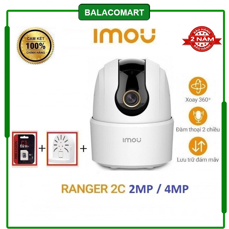 Camera Imou Ranger 2C 2MP/4MP Ta22CP / Ta42CP xoay 360 độ đàm thoại 2 ...