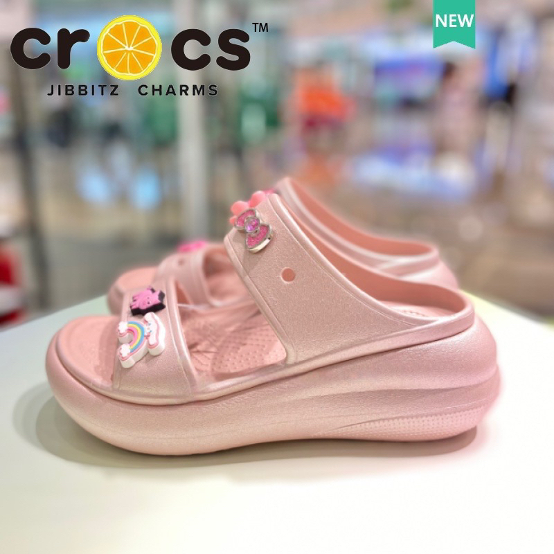 Dép Crocs cao 2 quai 6cm thời trang tặng ticker y hình | Shopee Việt Nam