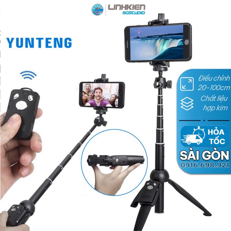 Gậy chụp ảnh, tripod, cây livestream quay phim Tiktok 3 chân YUNTEN YT ...