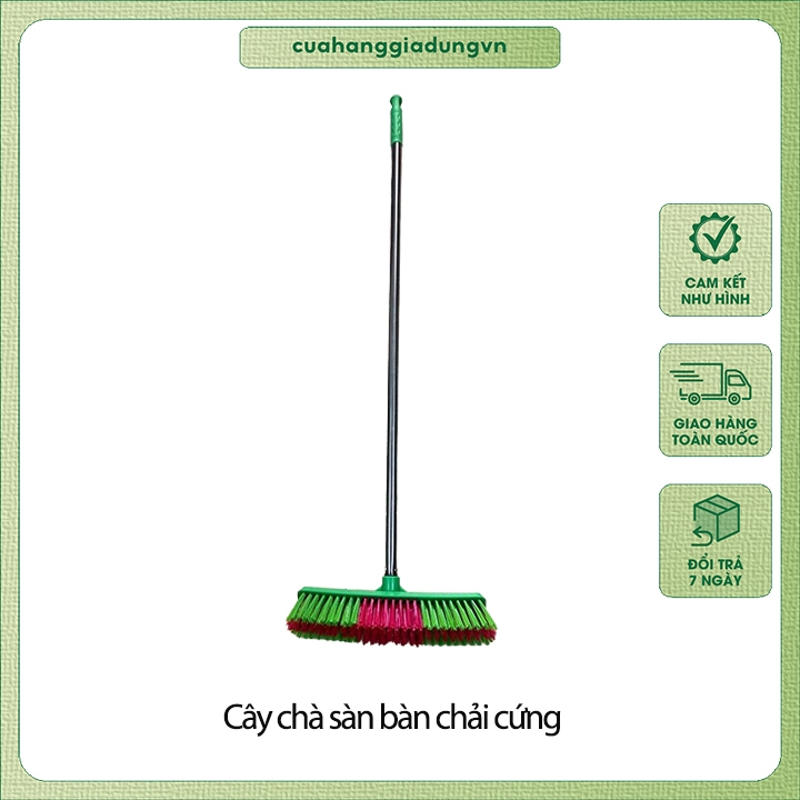 Cây chổi chà sàn nhà vệ sinh - Chổi nhựa chà sân thân inox , đầu bàn ...