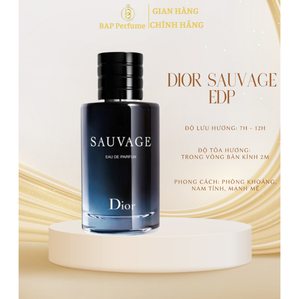 (Mẫu thử chính hãng) - Nước hoa nam DIOR SAUVAGE EDP nam tính, phóng khoáng, mạnh mẽ lưu hương ...