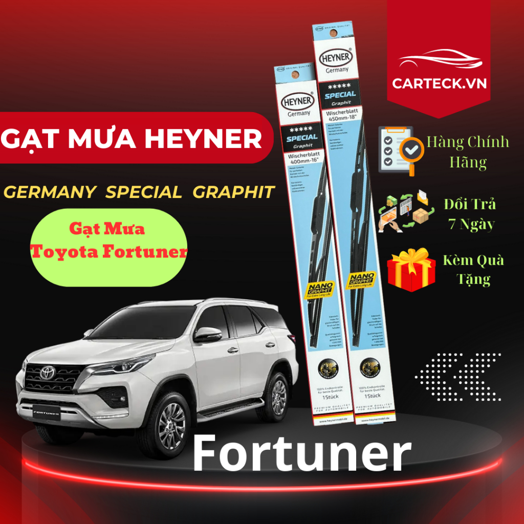 Gạt mưa ô tô Toyota Fortuner 2015-2022 Gạt Mưa Heyner Germany Special ...