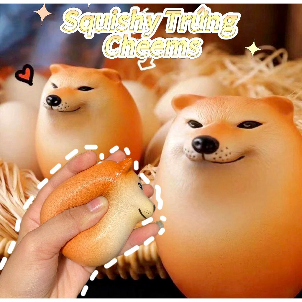 Squishy cheems trứng chó shop Quỳnh Vịt giúp giảm stress vui nhộn đẹp ...