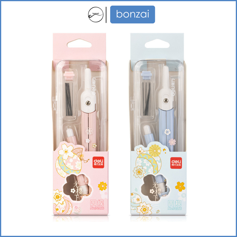 Compa Deli 72166 màu pastel xinh xắn đáng yêu (Hàng Chính Hãng ...