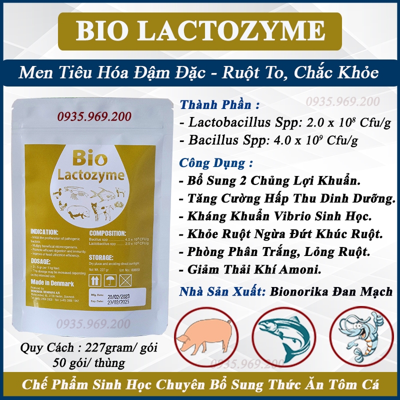Men tiêu hóa cho chó mèo Tôm cá Lactozyme, bổ sung lợi khuẩn, ngừa phân ...
