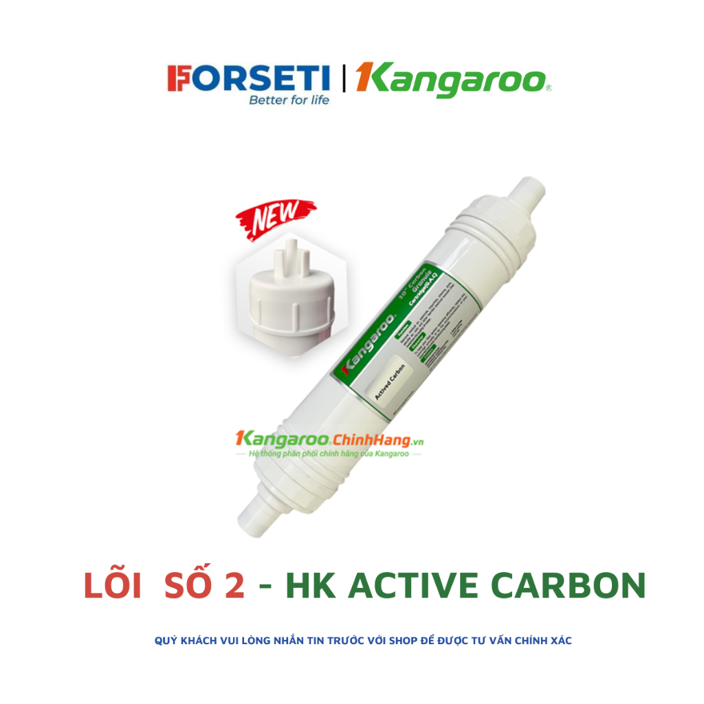 Lõi số 2 HK đúc liền- ACTIVE CARBON lắp cho máy lọc nước Kangaroo dùng ...